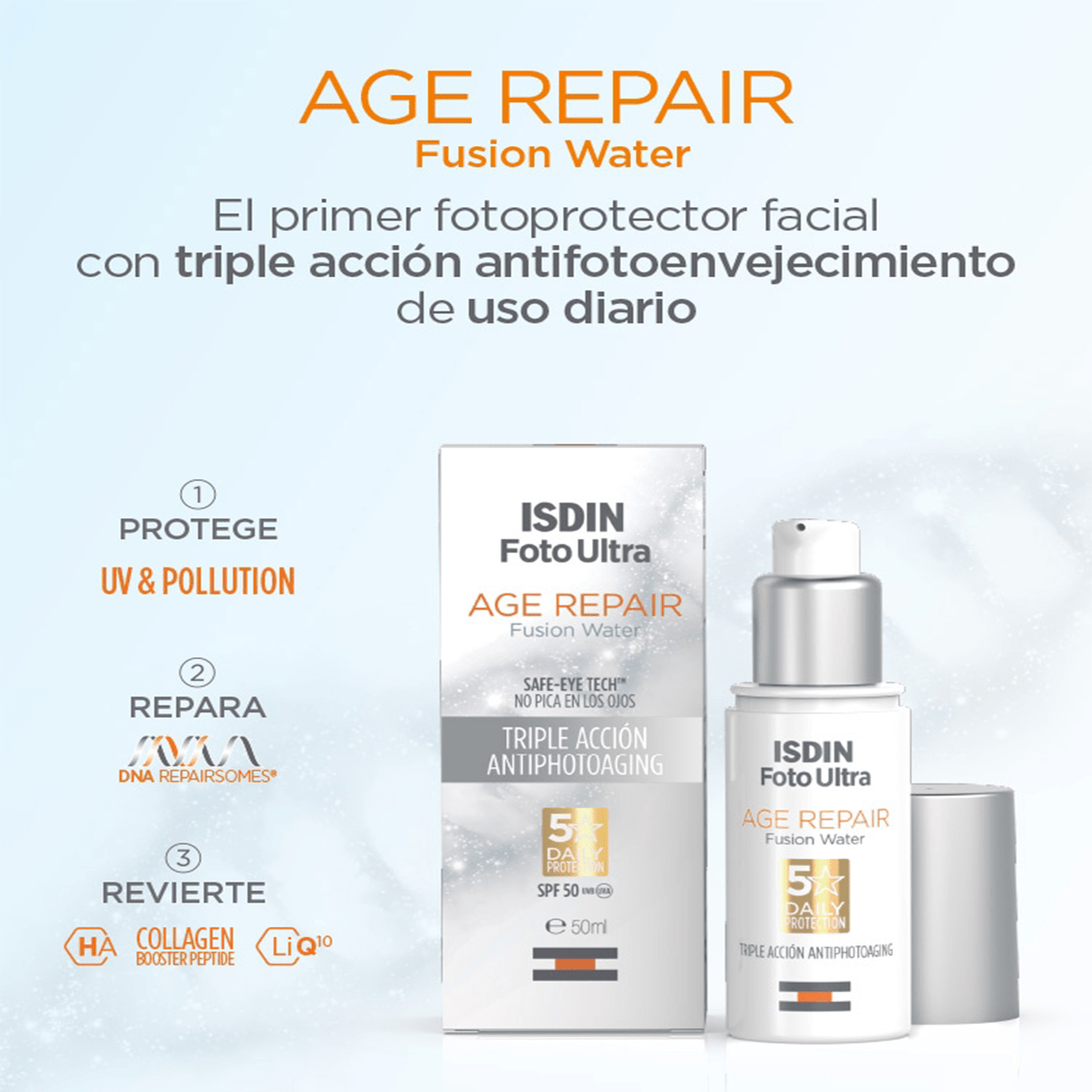 AGE REPAIR FUSION WATER SPF50 | HBDERM